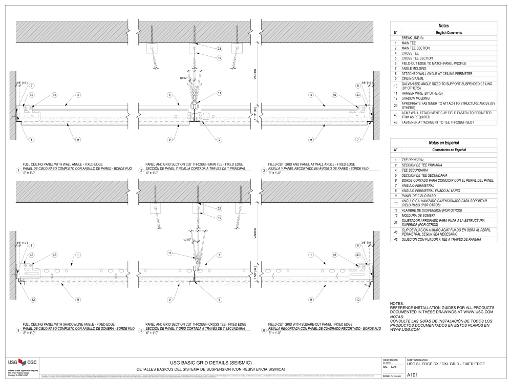 Design Details Details Page - Donn® Brand DX®/DXL™ 15-16" Acoustical ...